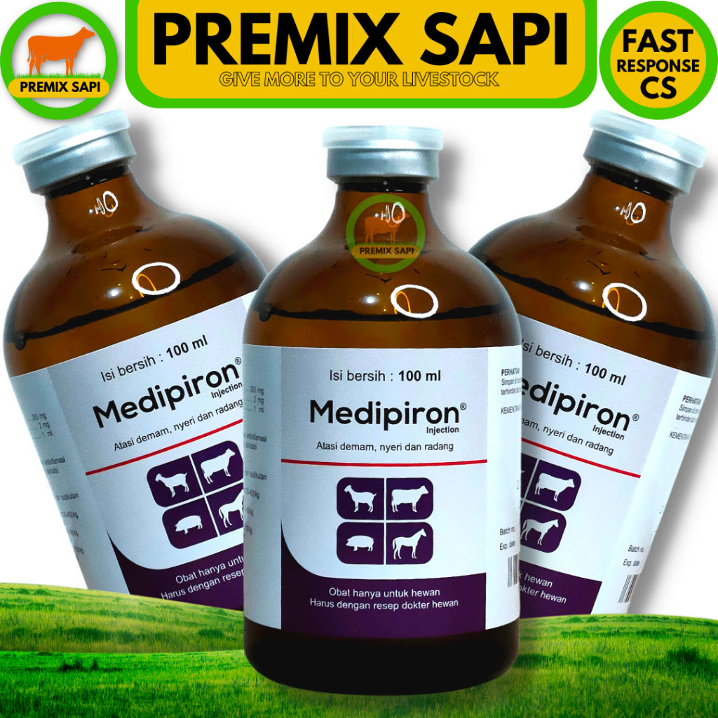 Jual MEDIPIRON 100ml - Obat Demam Nyeri dan Radang Pada Hewan Ternak ...