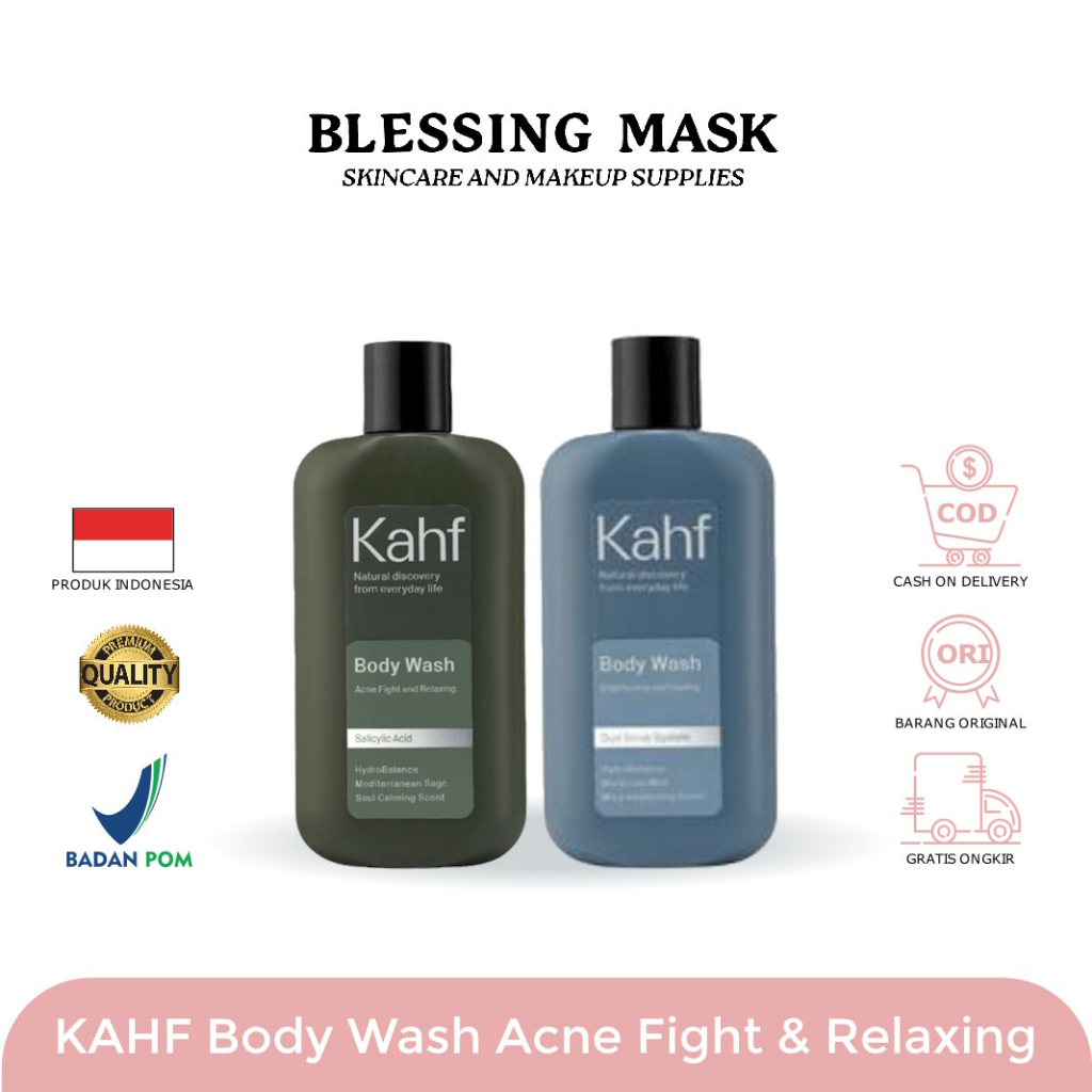 Jual Kahf Acne Fight and Relaxing | Brightening and Cooling Body Wash ...