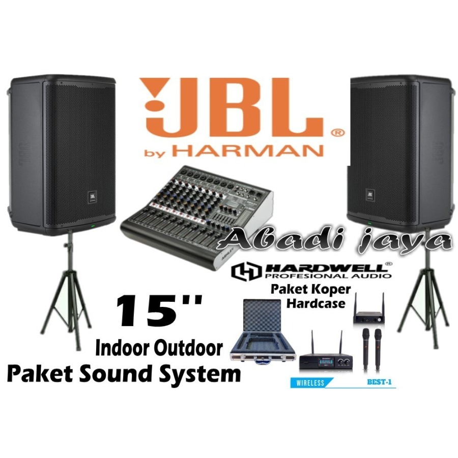 Jual paket indoor outdoor live music 15 inch jbl eon 715 super m8 8 ...