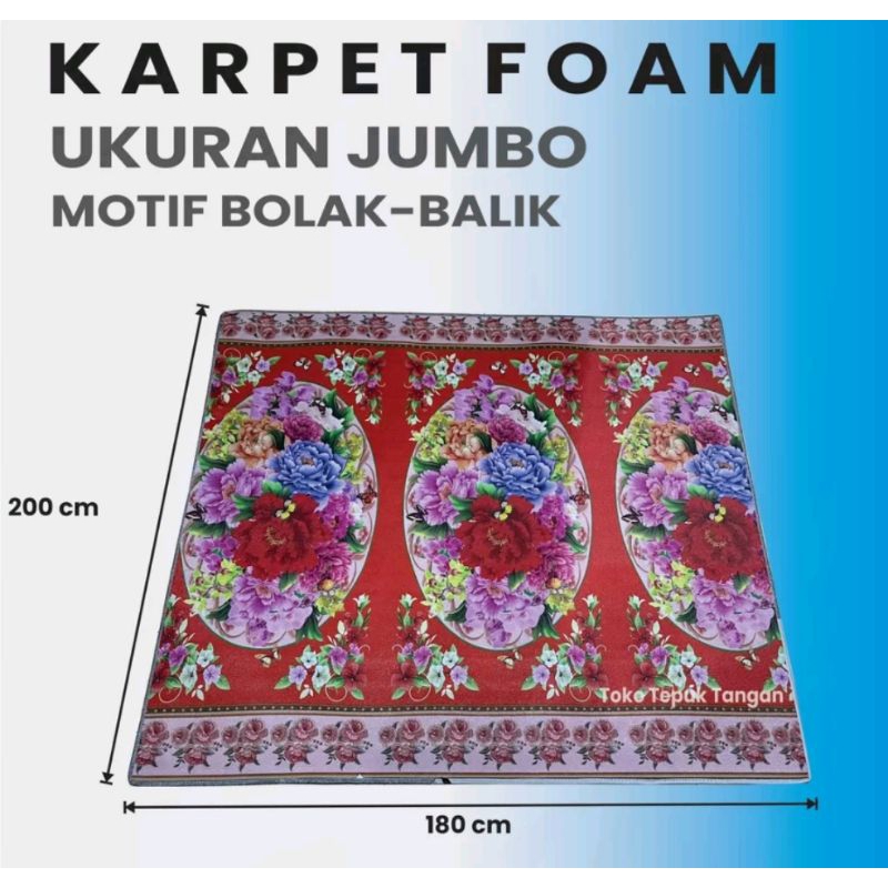 Jual KARPET EVA FOAM JUMBO MOTIF BOLAK BALIK MURAH TEBAL 6mm x200cm ...