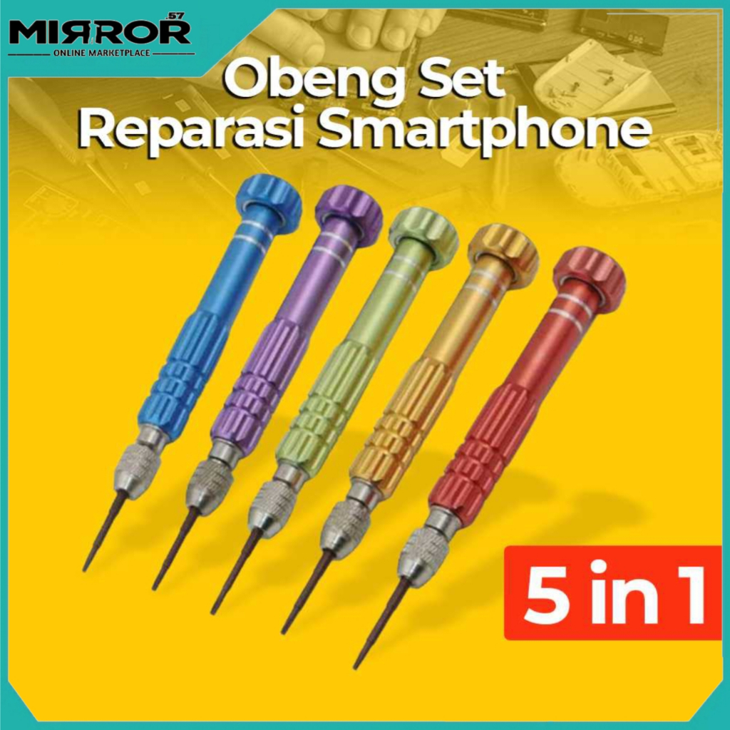 Jual Obeng Set 5 in 1 Reparasi Smartphone Maintenance Tools | Shopee ...