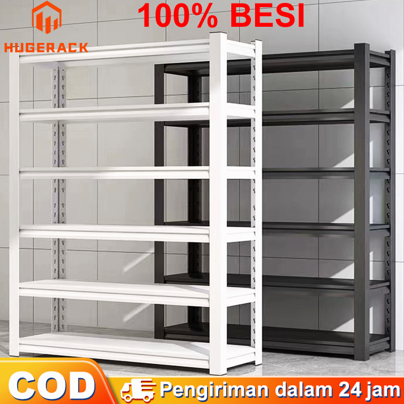 Jual 【semua besi】Rak besi siku 5 susun Rak gudang Rak Besi Susun ...