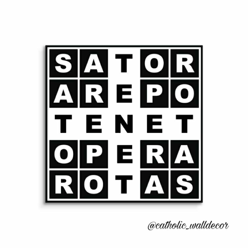 Jual Hiasan dinding Kristen Katolik Palindrom latin doa perlindungan ...