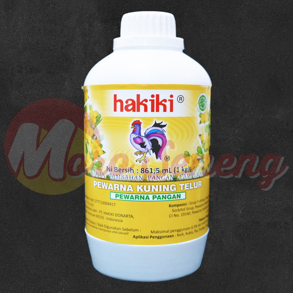 Jual Pewarna Hakiki Kuning Telur 1 kg Botol Besar Pewarna Makanan Food ...