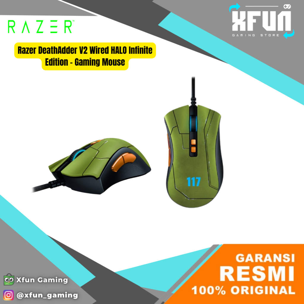Jual Razer DeathAdder V2 - Halo Infinite Wired Gaming Mouse | Shopee ...