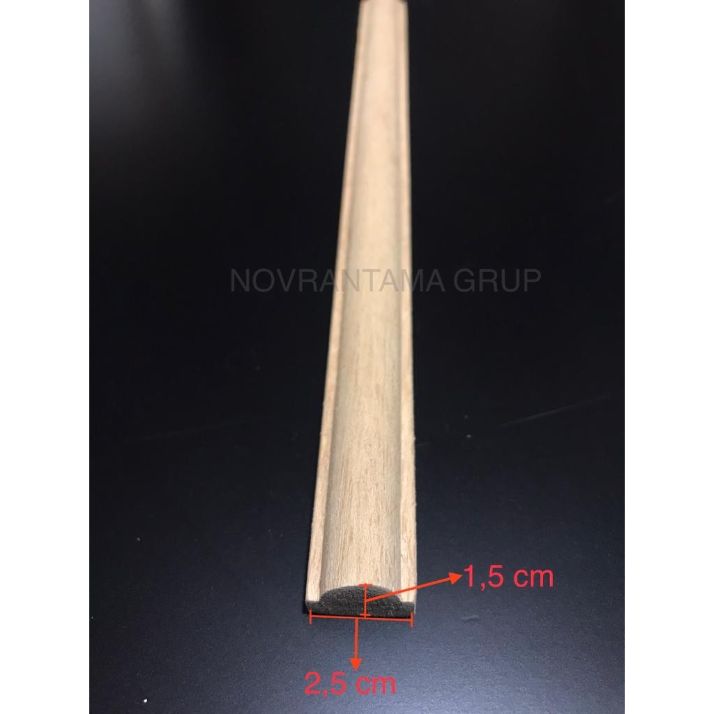 Jual Lis Kayu Profil Wall Moulding MoldingWainscoting 2,5x1,5cm Panjang ...