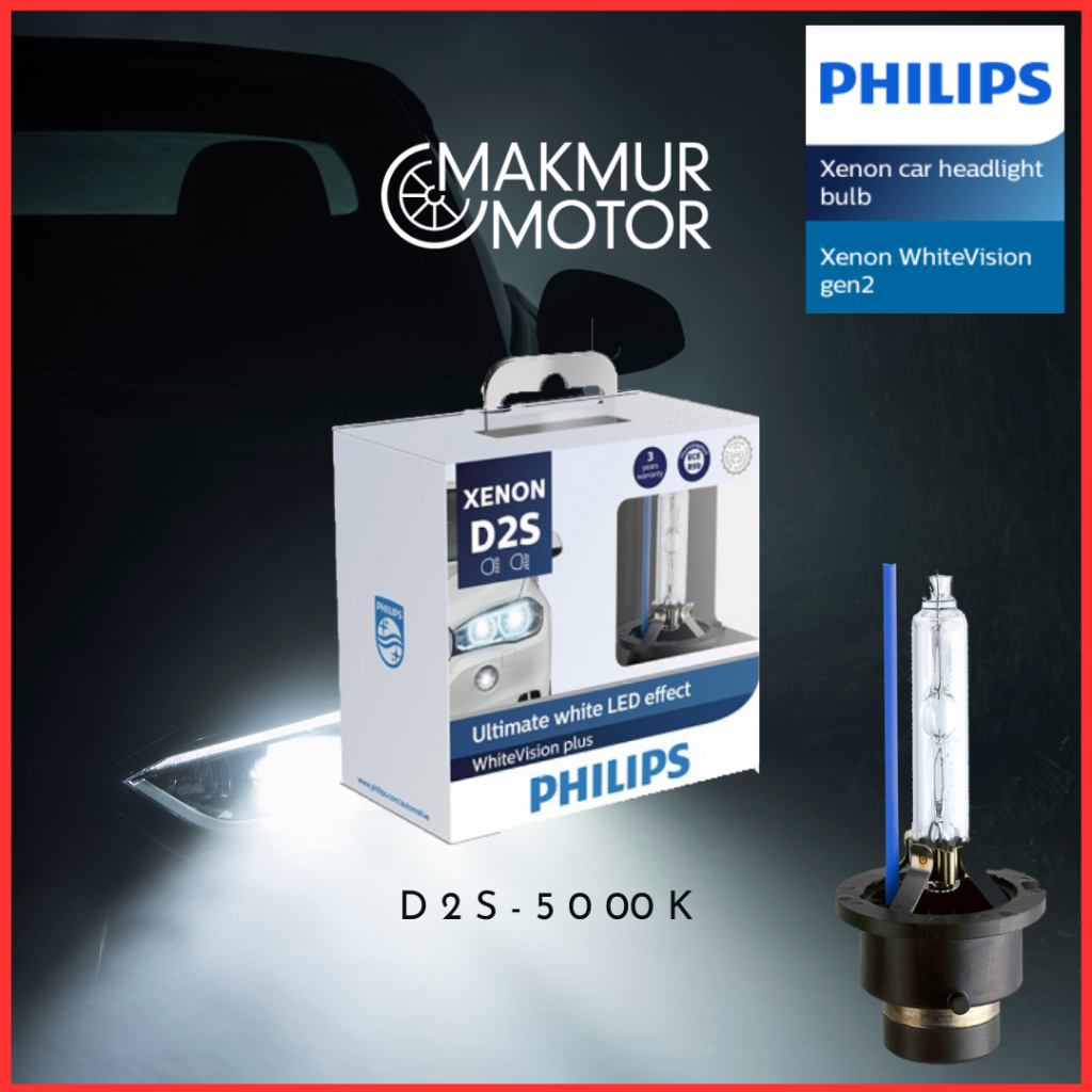 Jual PHILIPS WHITE VISION PLUS D2S 5000K (3 YEARS WARRANTY) | Shopee ...