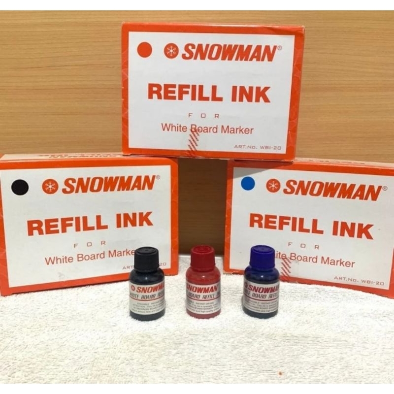 Jual Refill Tinta Spidol Whiteboard Marker BG-12 Snowman | Shopee Indonesia