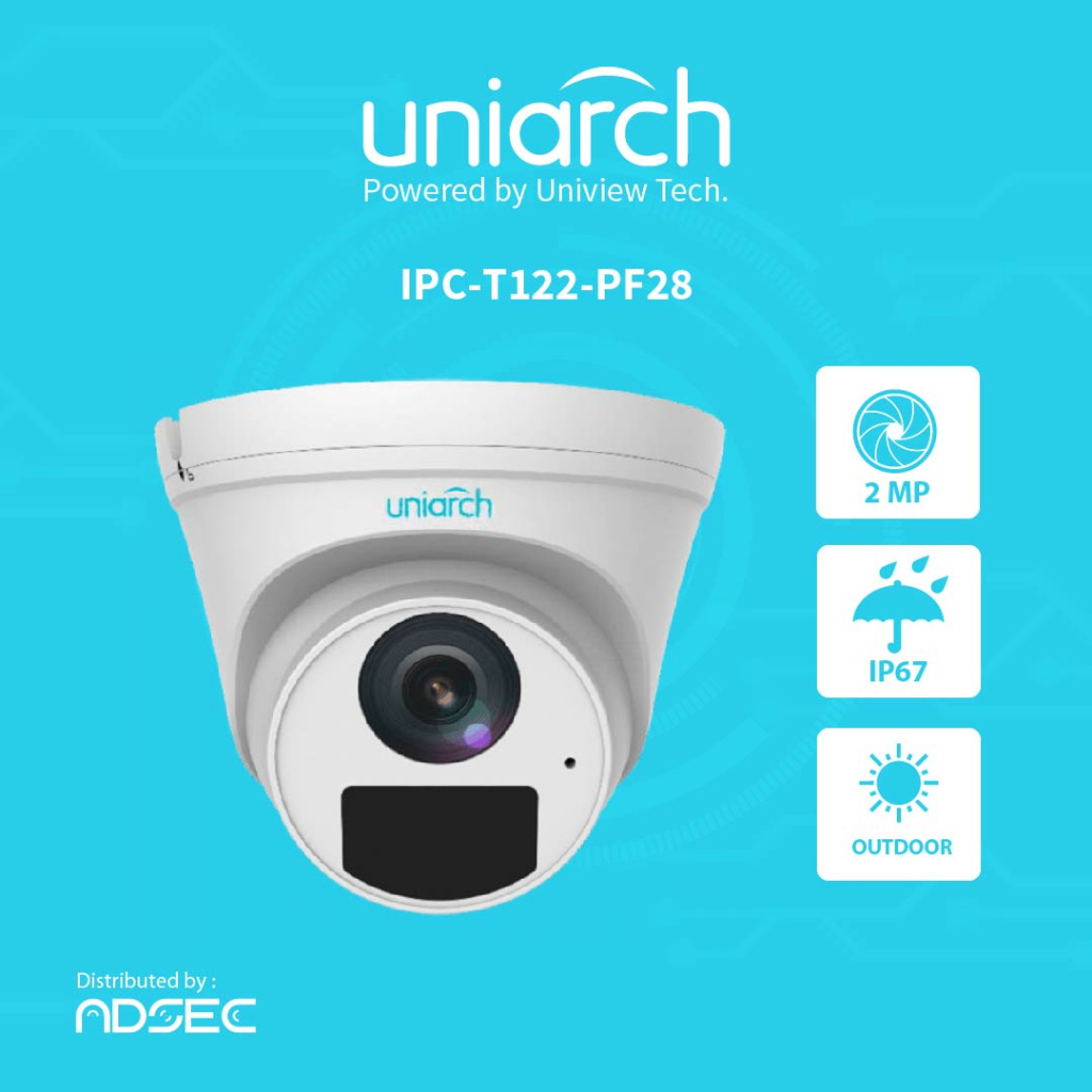 Jual Uniarch IPC-T122-PF28 2MP Fixed Turret IP Camera CCTV | Shopee Indonesia