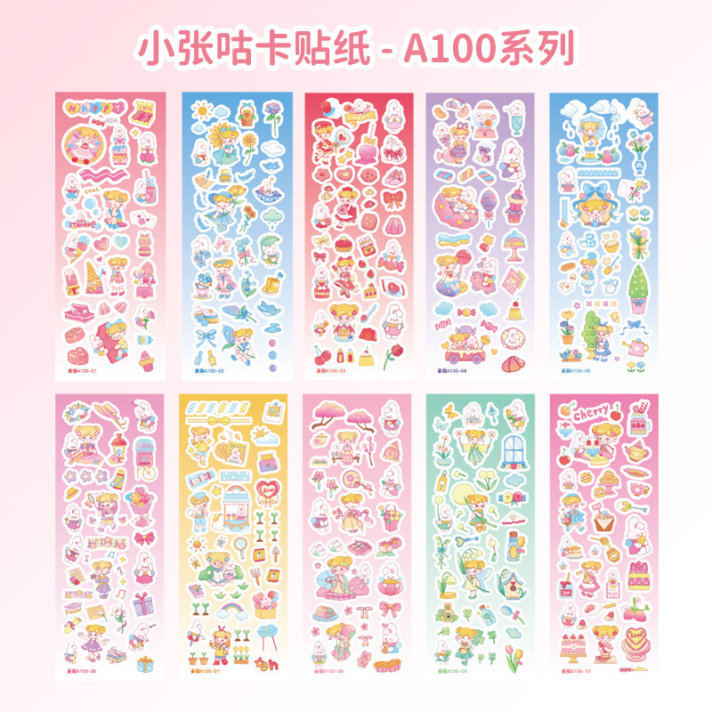 Jual 1 B0X [ ISI 100PCS ] Sticker Momo Lucu Aesthetic Korea Glitter ...