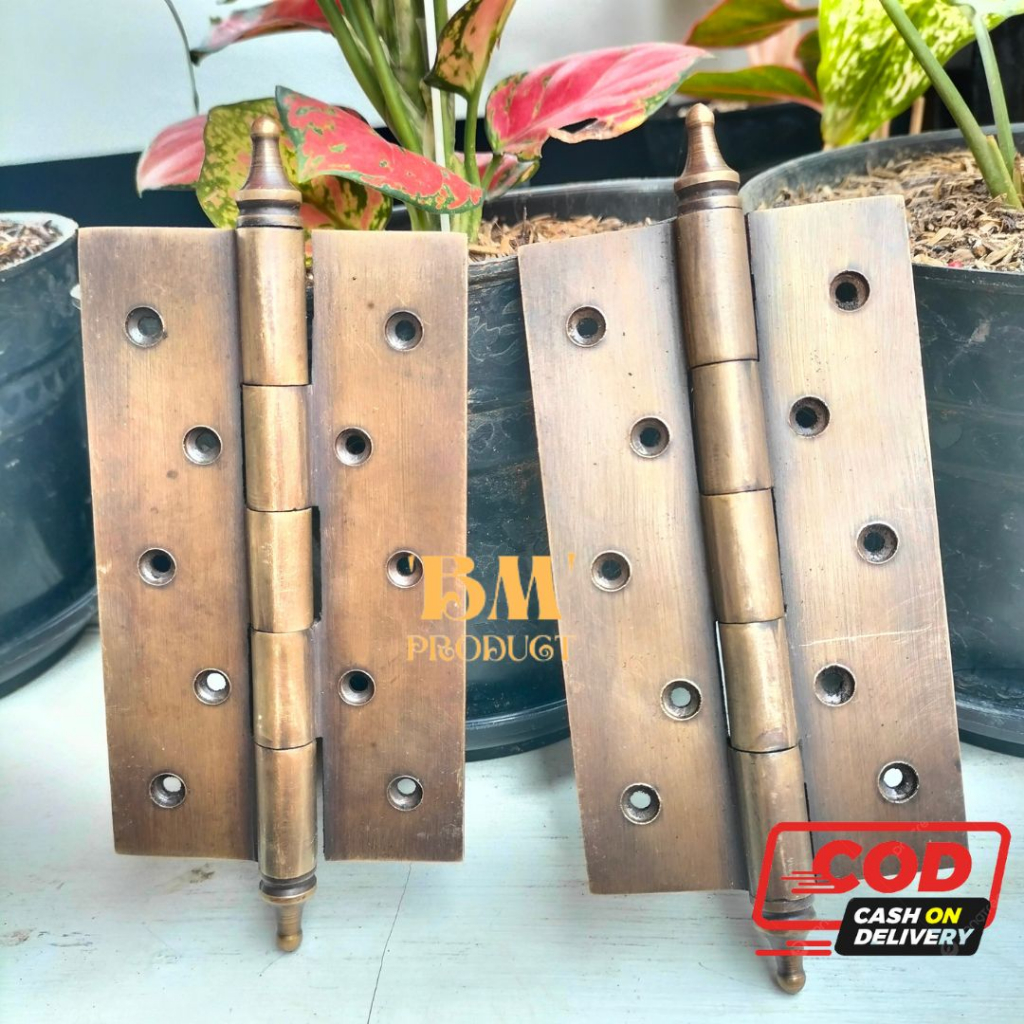 Jual Engsel Pintu Rumah 5 incs 2pcs Engsel Kuningan Antik Engsel Pintu ...