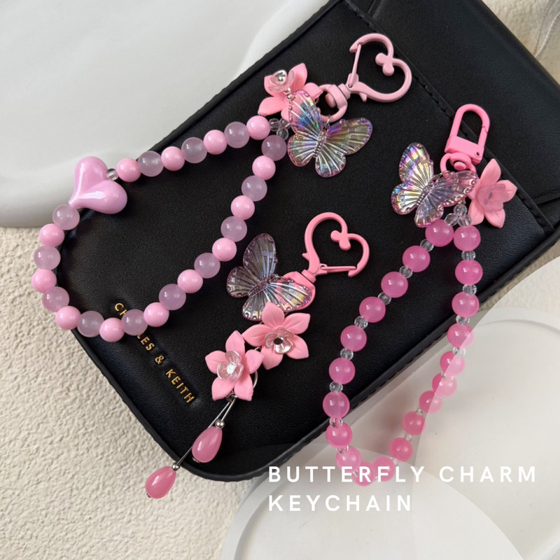Jual Butterfly Charm Keychain | Tali hp / Gantungan kunci Cantik Unik ...