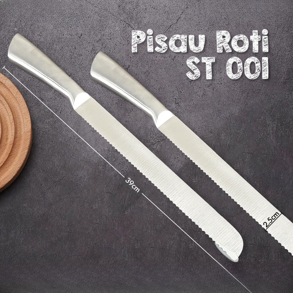 Jual Pisau Roti ST 001 | Pisau Stainless | Pisau Kue Stainless | Shopee ...