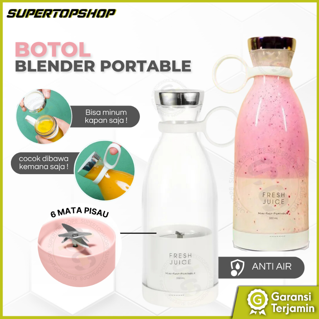 Jual Blender Jus Botol Portable Waterproof Wireless Praktis langsung ...