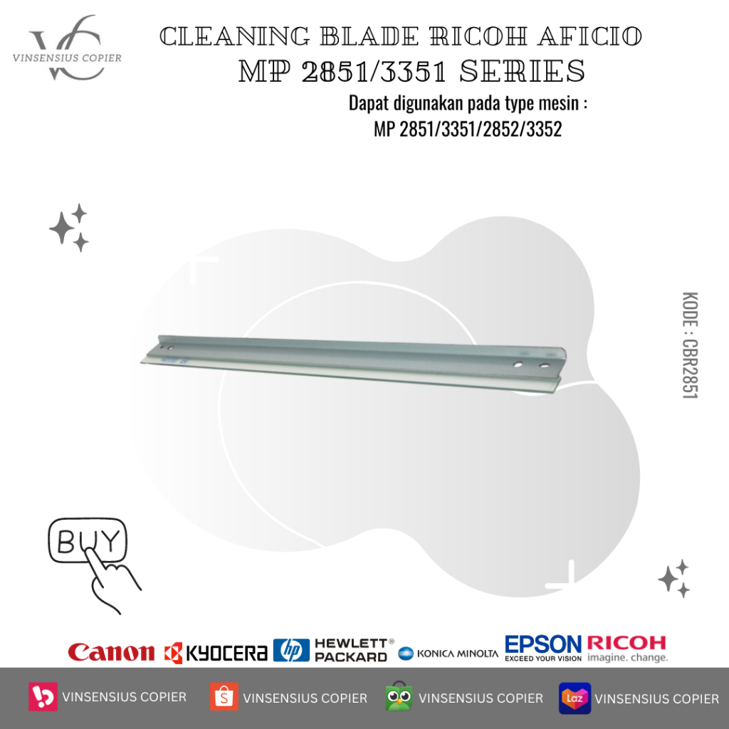 Jual CLEANING BLADE RICOH AFICIO MP 2851/3351 COMPATIBLE | Shopee Indonesia