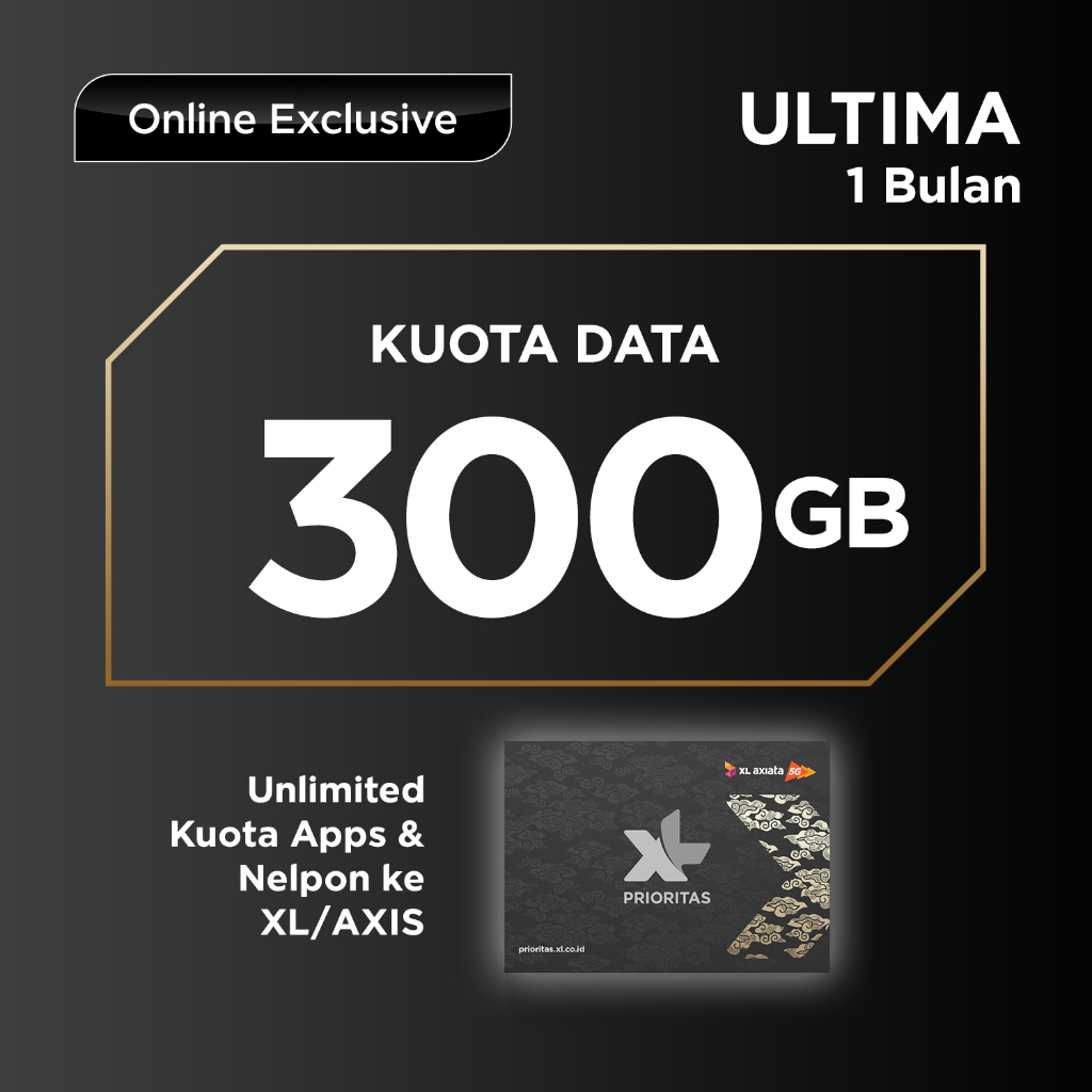 Jual Kartu Perdana XL PRIORITAS Ultima Unlimited FUP 300GB/bln | Shopee ...