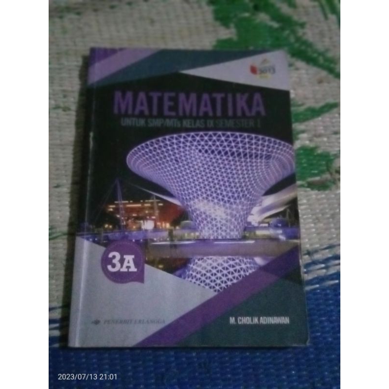 Jual BUKU ORI MATEMATIKA KELAS 3A SMP PENERBIT ERLANGGA EDISI REVISI ...