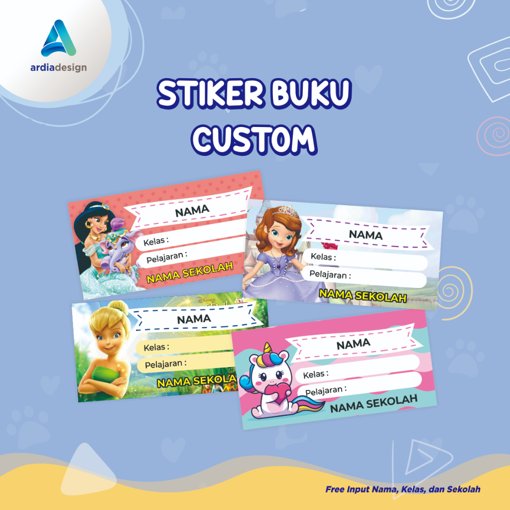 Jual STIKER BUKU SEKOLAH STIKER MATA PELAJARAN | CUSTOM NAMA | Shopee ...