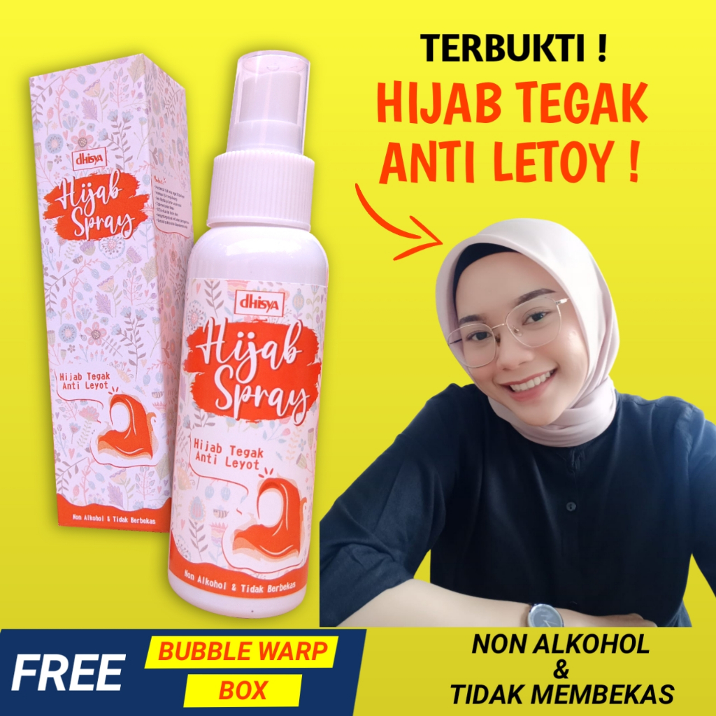 Jual Dhisya Spray Hijab Anti Letoy Kerudung Leyot Lepek Jadi Tegak ...