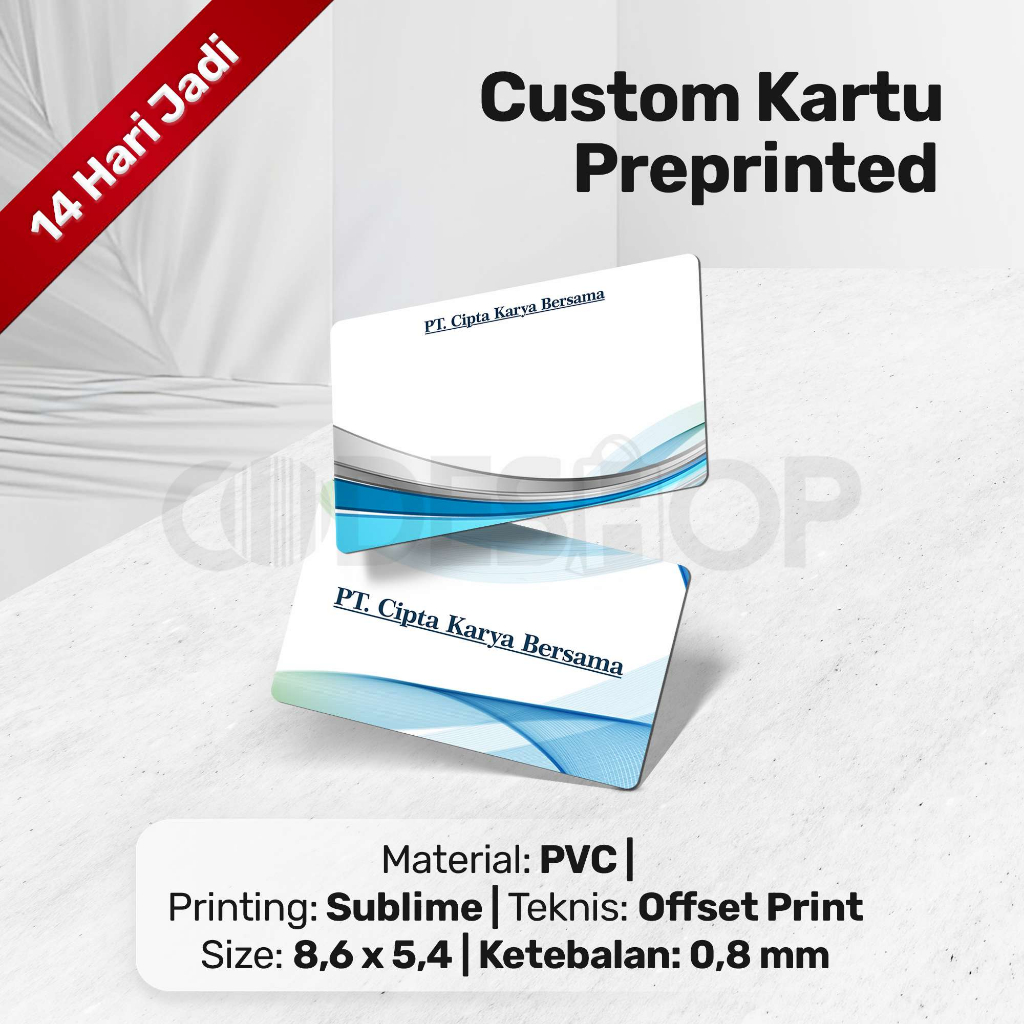 Jual Jual Cetak Kartu Preprinted - Print Custom Name Tag | Shopee Indonesia