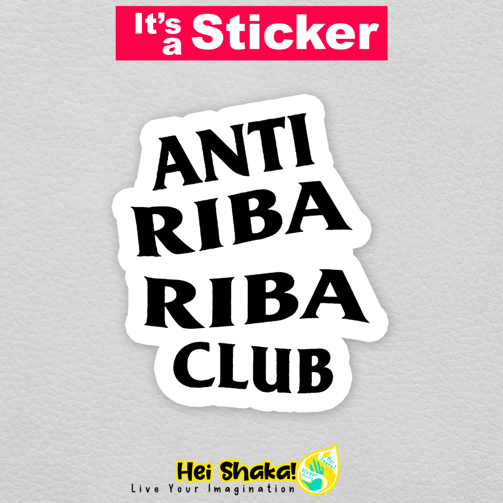 Jual Stiker Anti Riba Riba Club Sticker Dakwah Muslim Islami Vinyl Anti ...