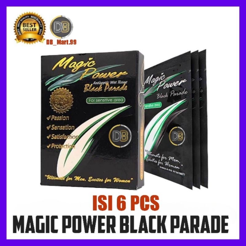 Jual PROMO - Tissue Magic Power BLACK PARADE Isi 6Pcs | Shopee Indonesia