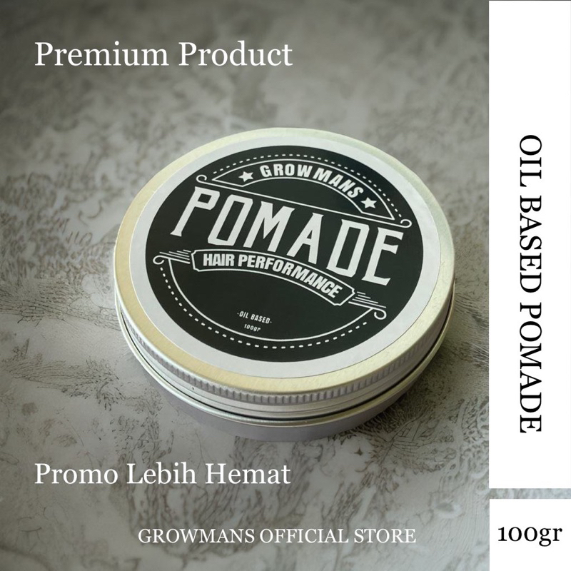 Jual POMADE RAMBUT OIL BASED - GROWMANS PREMIUM POMADE 100gr | Shopee ...