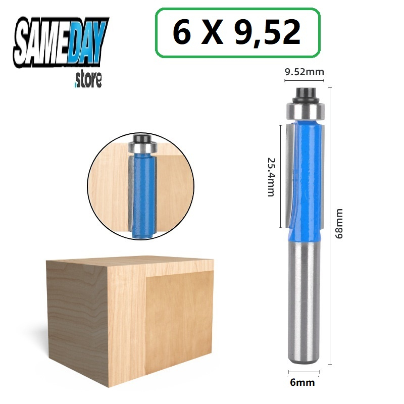 Jual Mata Profil Straight Flush Trimmer Router Bits Top Bearing Tusir ...