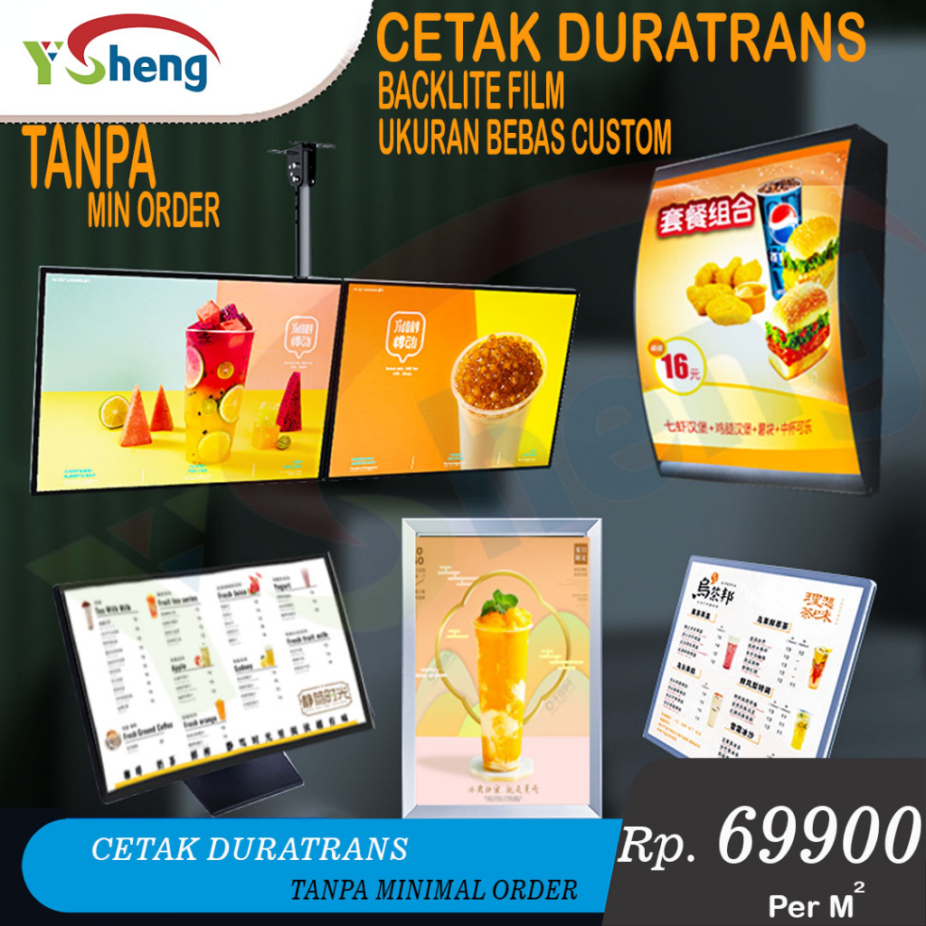 Jual Cetak DURATRANS UV / Print Backlite DURATRANS UV TIDAK ADA MINIMAL ...