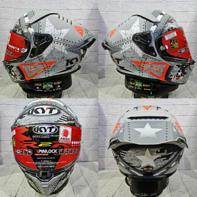 Jual HELM KYT R2R PRO ASSAULT MATT SILVER|NEW HELM KYT R2R PRO | Shopee ...