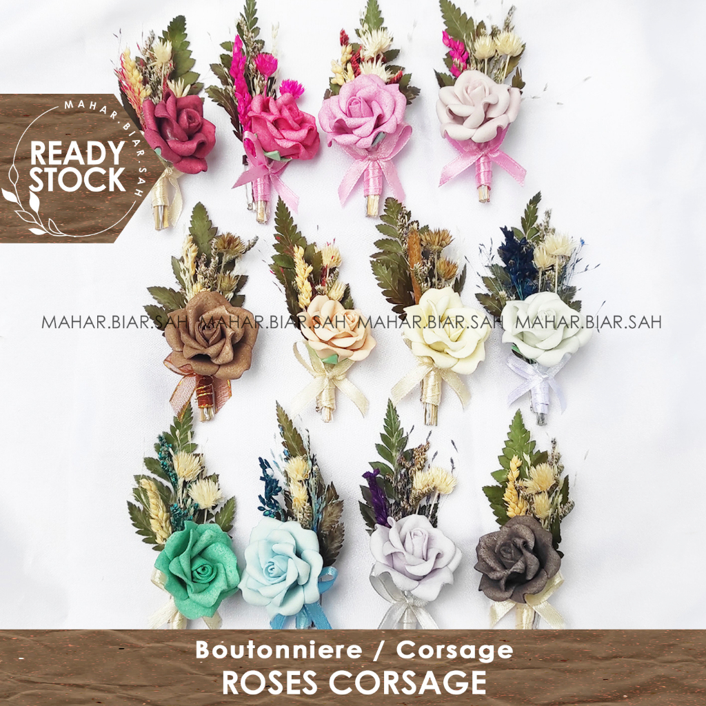 Jual RS Roses Corsage / bros bunga kering / bunga jas / bros bunga jas ...