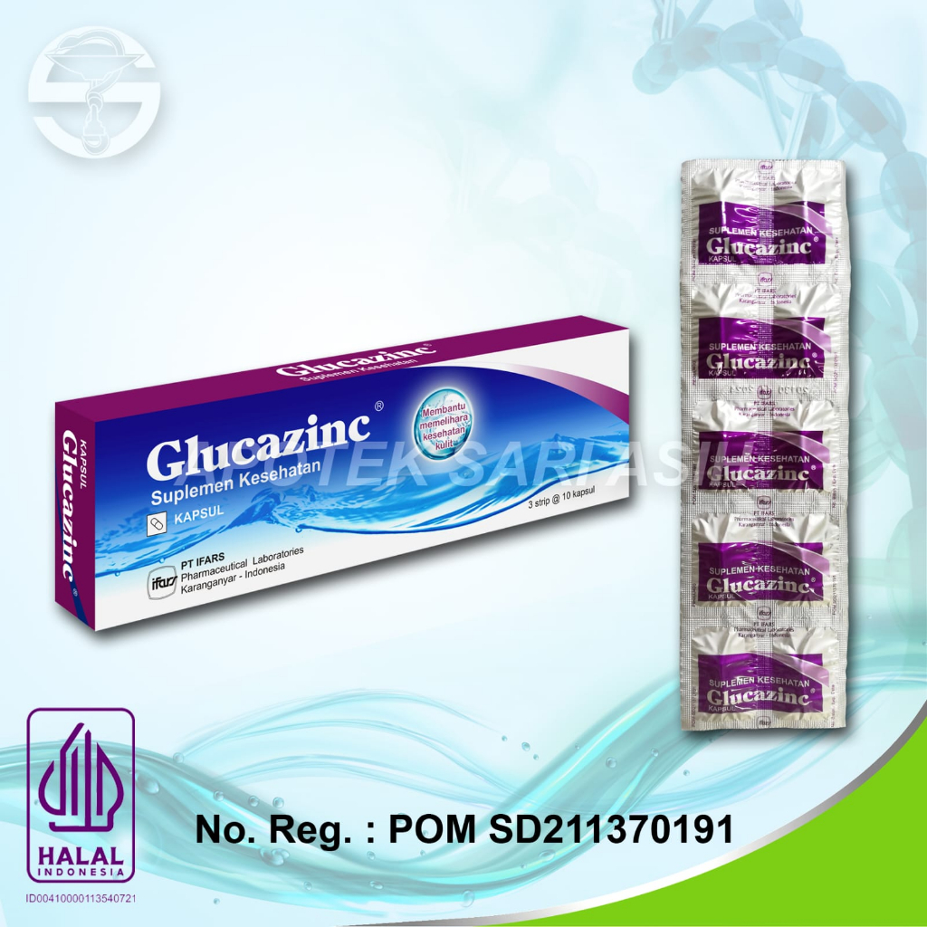 Jual GLUCAZINC kapsul Glutathione Ifars Strip isi 10 Antioxidant dan ...