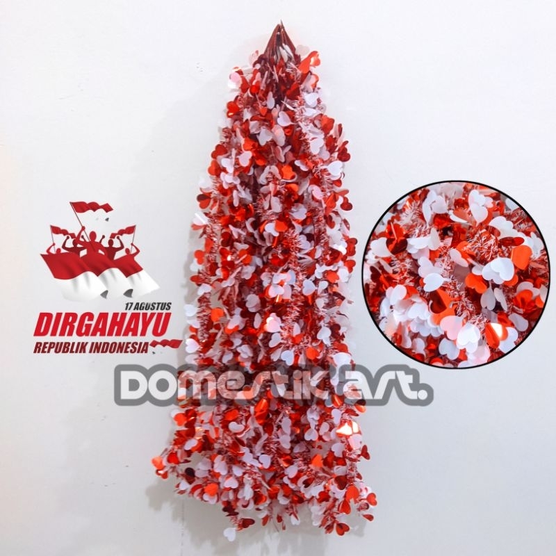 Jual Slinger Merah Putih LOVE / Hiasan Rumbai dekorasi 17 Agustus HUT ...
