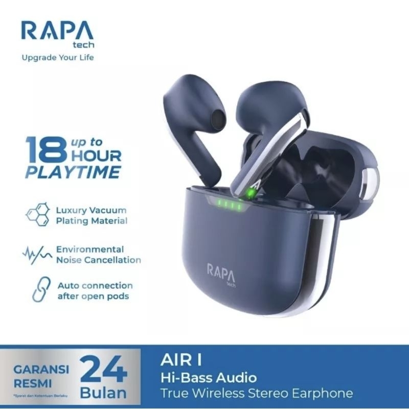 Jual RAPA Tech TW1011 TWS Earphone Bluetooth 5.3 Auto Connect After ...