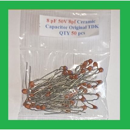 Jual QTY 50 pcs 8 pF 50V 8pf Ceramic Capacitor Original TDK | Shopee ...