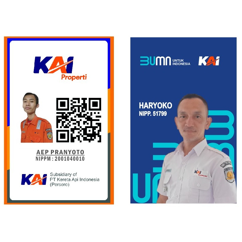 Jual Cetak ID Card KAI (Kereta Api Indonesia) Bahan PVC | Shopee Indonesia