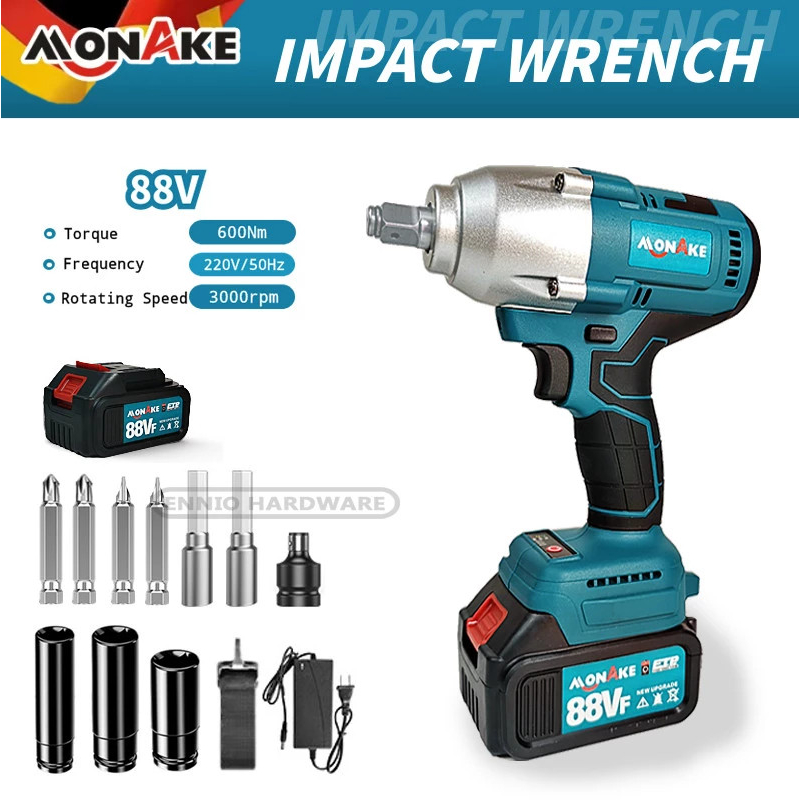 Jual MESIN CORDLESS IMPACT WRENCH 600NM TORSI BESAR 88V | Shopee Indonesia
