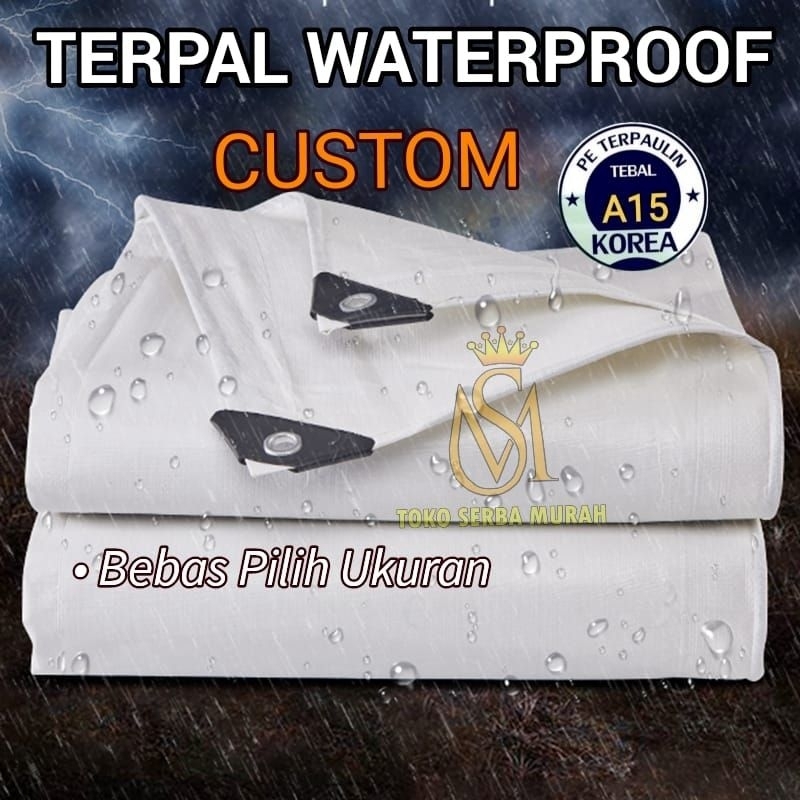 Jual Terpal waterproof DIAMONDS A15 putih white tebal kuat bisa custom ...