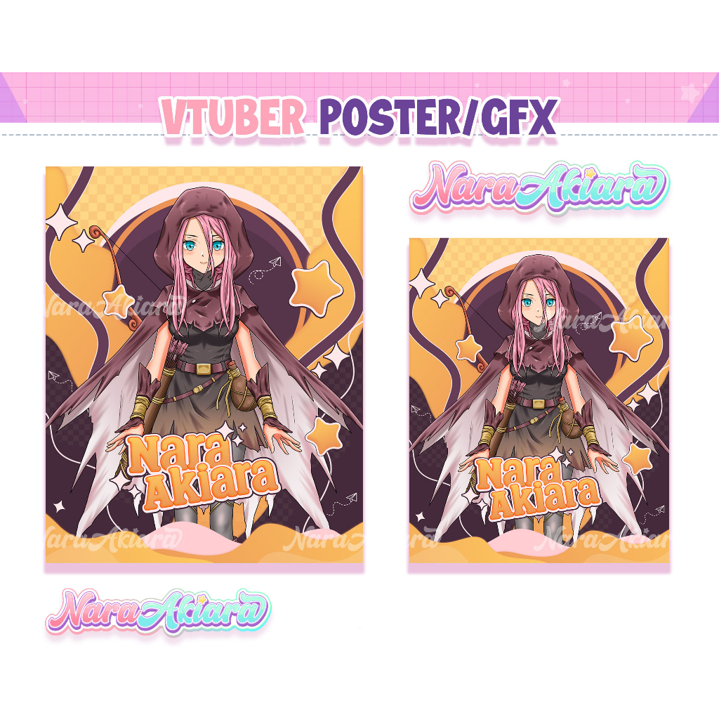 Jual Poster Vtuber GFX Solusi Visual untuk Streamer Anda, Poster ...