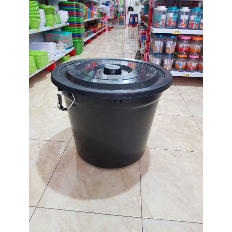 Jual Ember tutup plastik/Ember 60 liter hitam | Shopee Indonesia