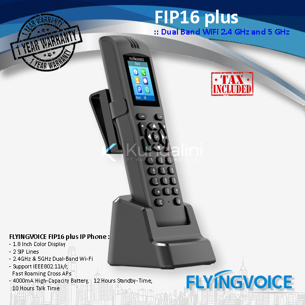 Jual FLYINGVOICE FIP16PLUS – PORTABLE DUAL BAND IP PHONE WITH BELT CLIP ...