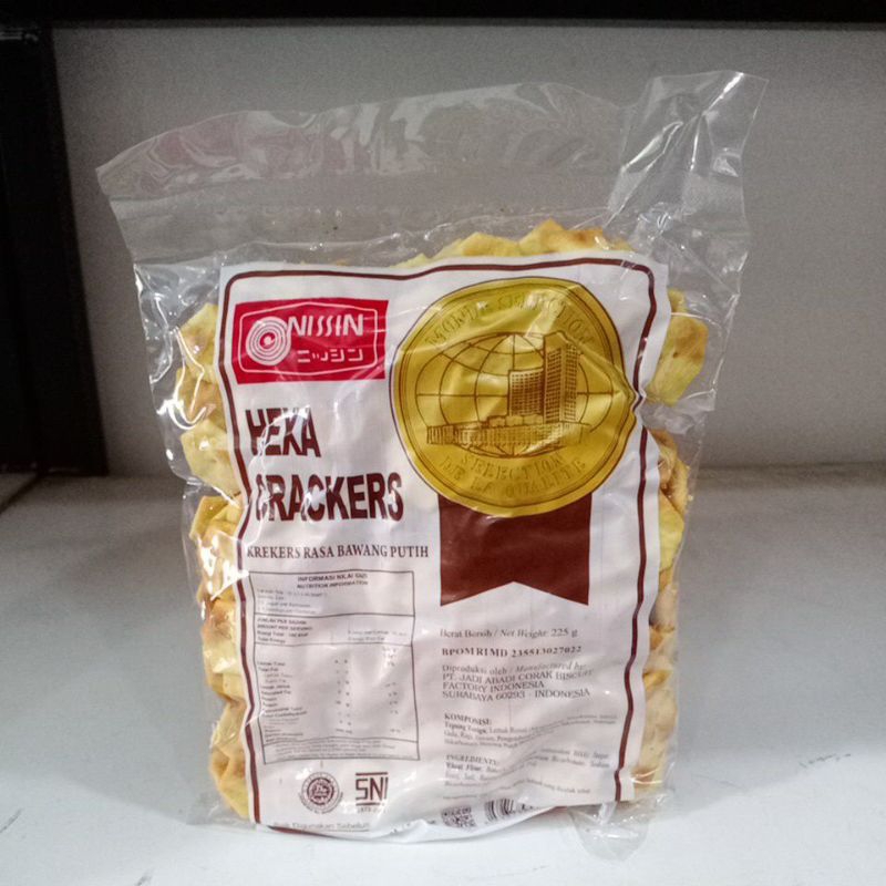 Jual NISSIN HEXA CRACKERS BISKUIT RASA BAWANG PUTIH / RASA DURIAN ...