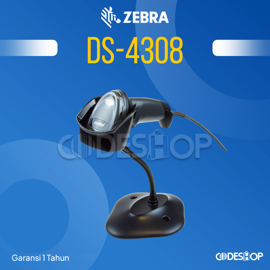 Jual Scanner Barcode 2D ZEBRA SYMBOL DS-4308 Auto Scan DS 4308 USB ...