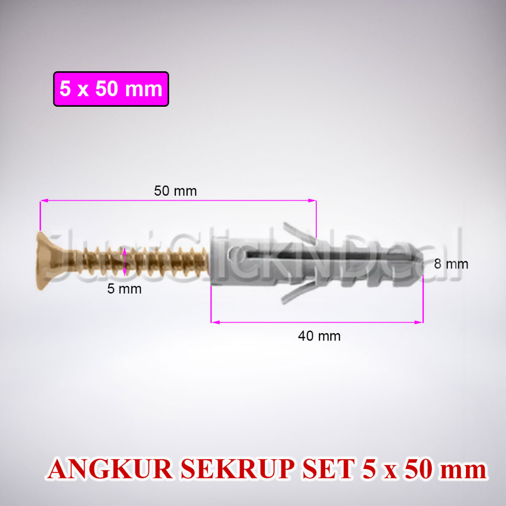 Jual TOTAL Angkur Viser Sekrup Set 40 50 mm Screw Plug | Shopee Indonesia