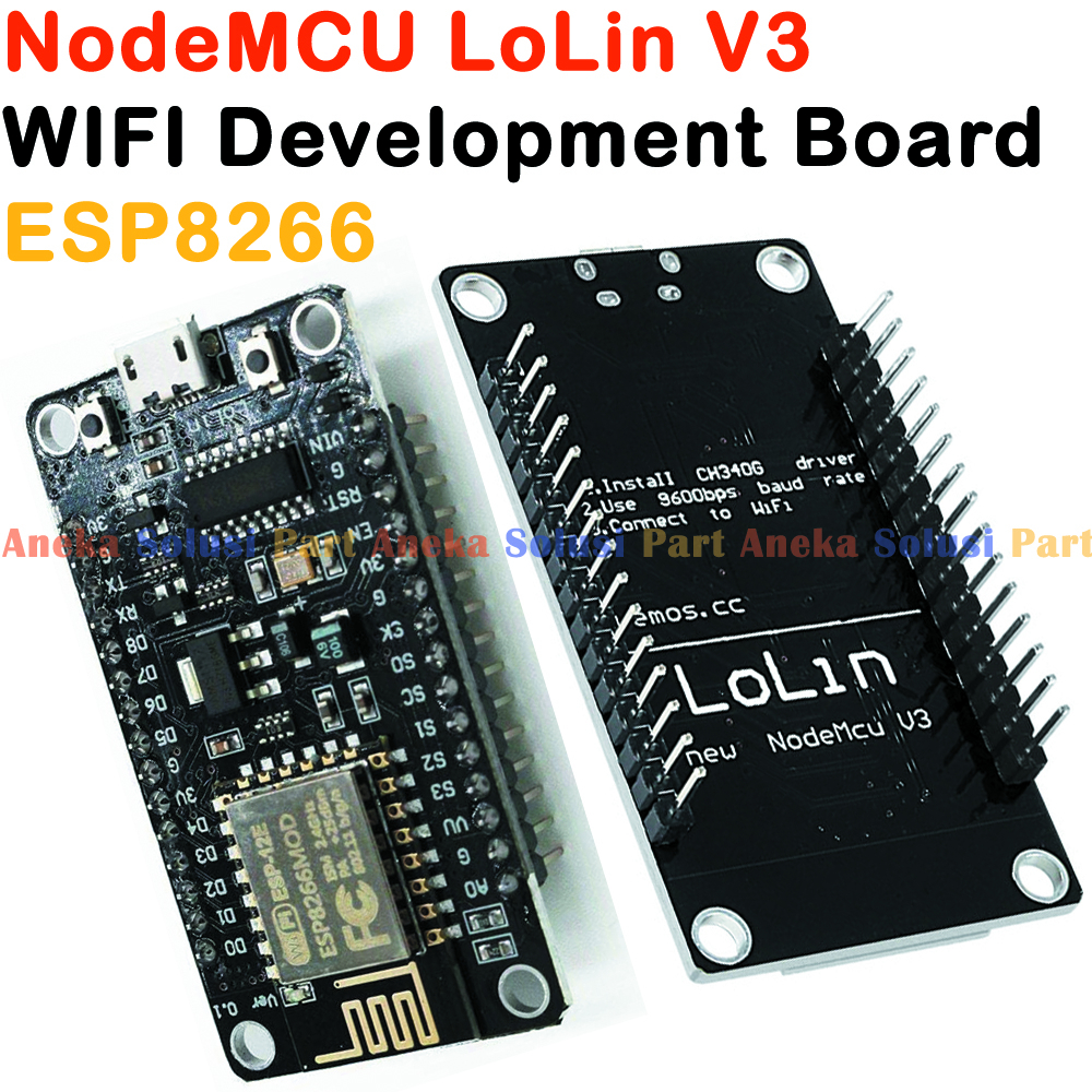 Jual NodeMcu ESP8266 LoLin V3 Lua CH340 WiFi Development Board IoT Module | Shopee Indonesia