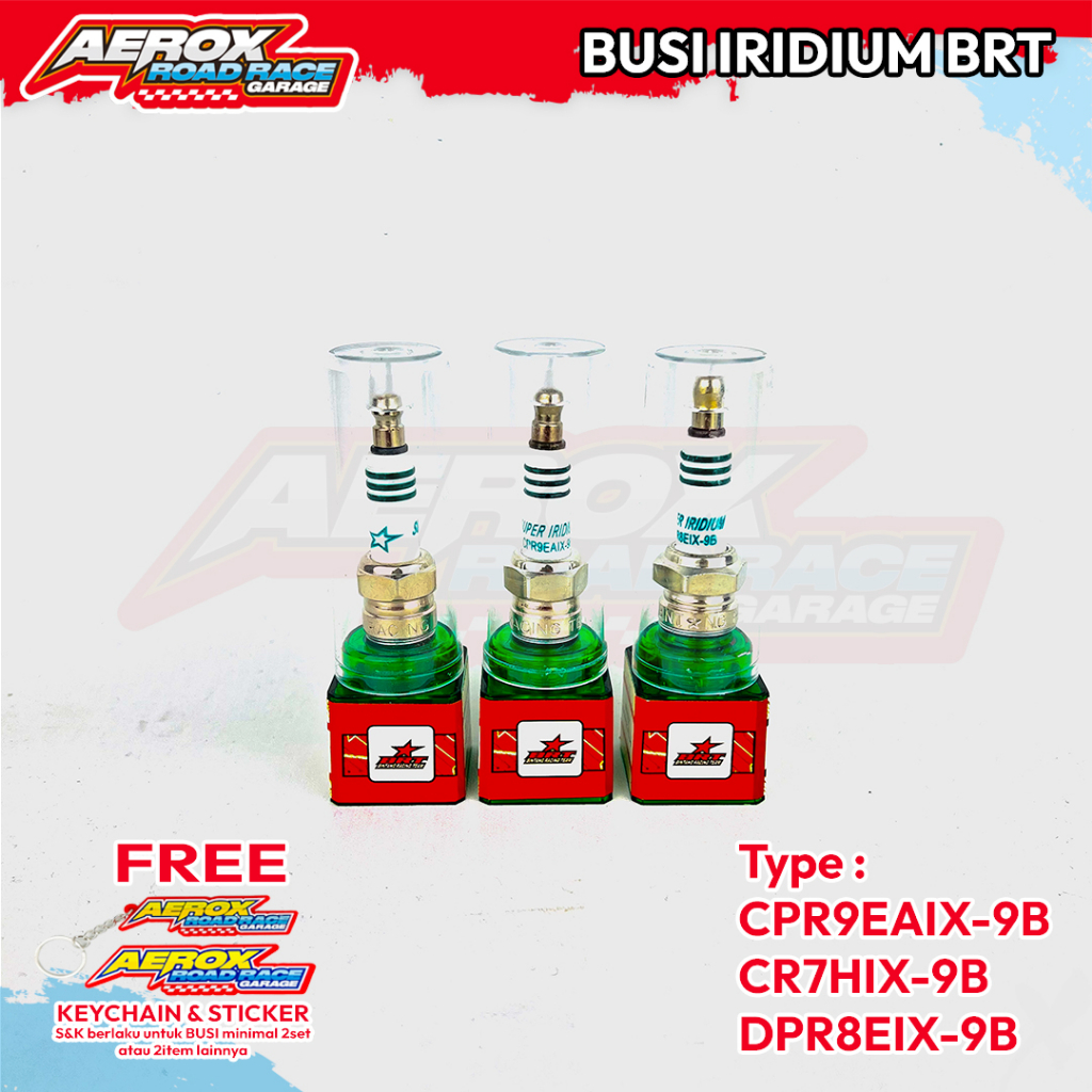 Jual BUSI BRT IRIDIUM AEROX NMAX LEXI VARIO BEAT SONIC CBR MX KING ...