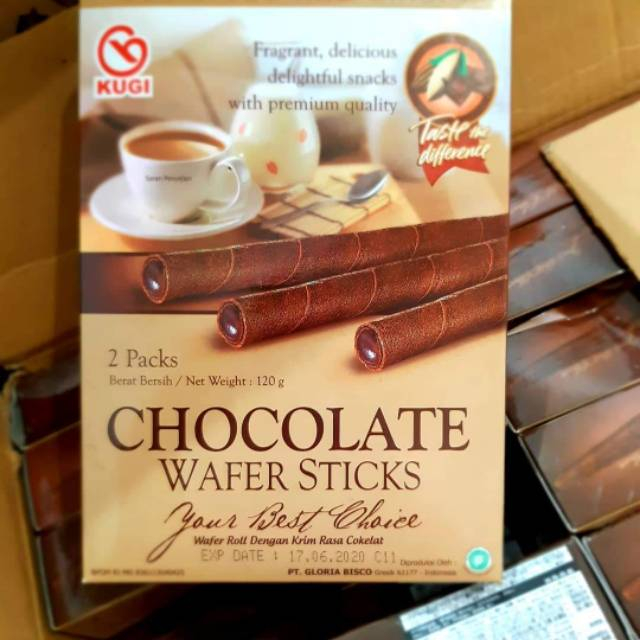 Jual Wafer Kugi 120gr Cemilan ringan Wafer Stick murah | Shopee Indonesia