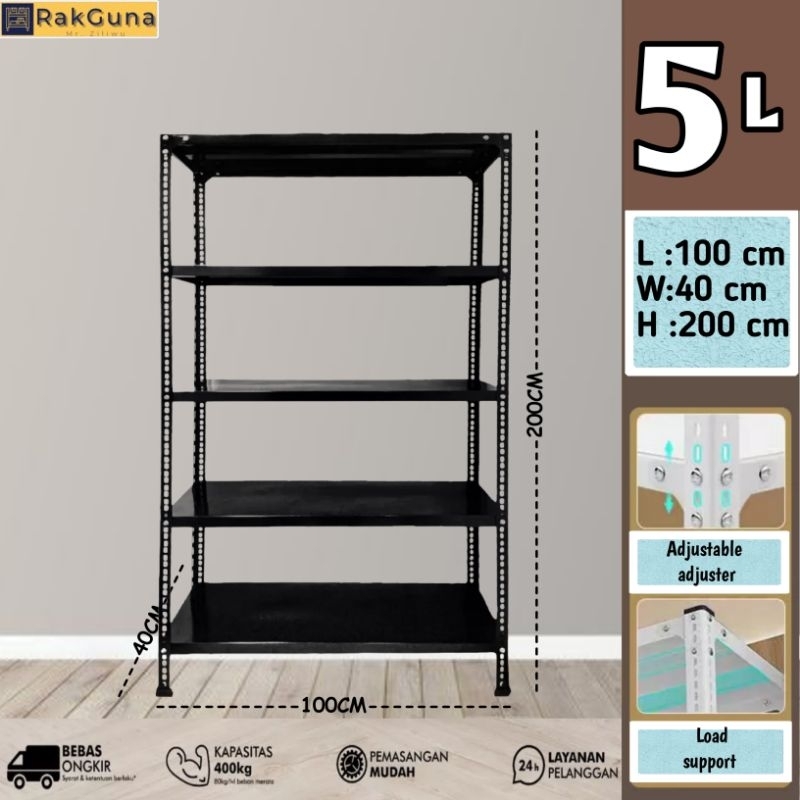 Jual Rak Serbaguna Rak Besi Siku 5 Susun Rak Gudang,Supermarket,Kantor ...