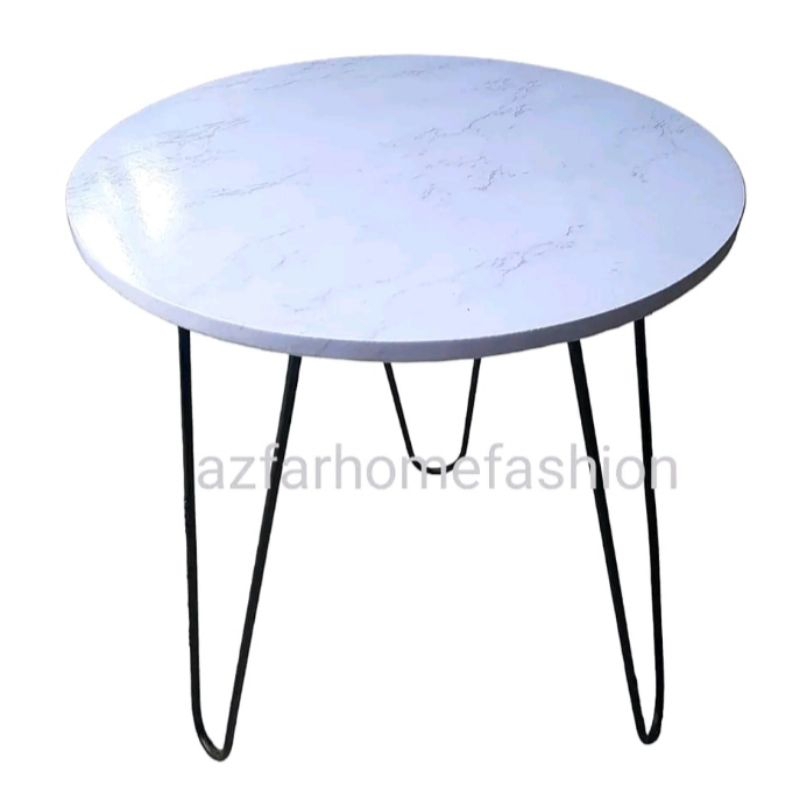 Jual meja bulat tamu/meja bulat teras hpl motip granit | Shopee Indonesia