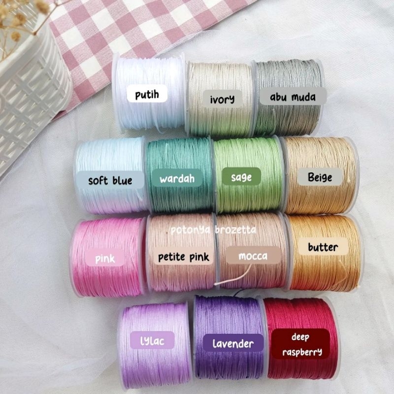 Jual 5 meter tali giok tali gelang import merk jepang jade thread warna ...